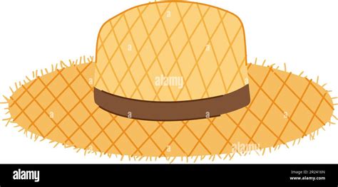 Summer Straw Hat Cartoon Vector Illustration Stock Vector Image Art