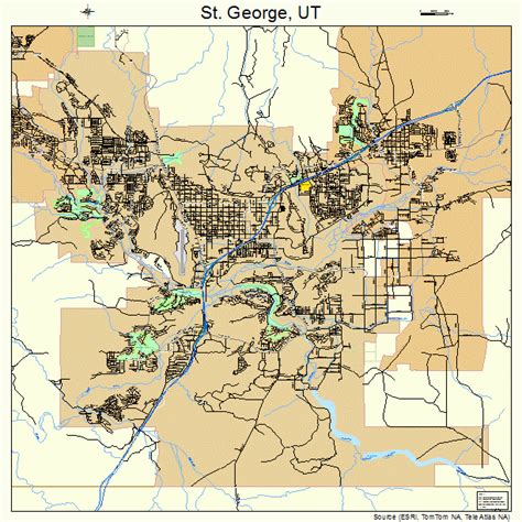 Elevation Map Of St George Utah United States Map
