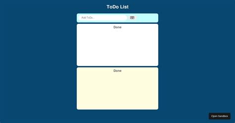 Todo React Codesandbox