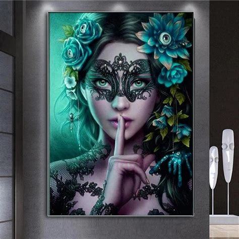 Diamond Painting Diamant Painting Bilder Gr Ne Blume Frau D Diamant