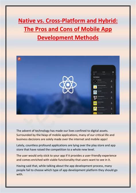 PPT Native Vs Cross Platform And Hybrid The Pros And Cons Of Mobile