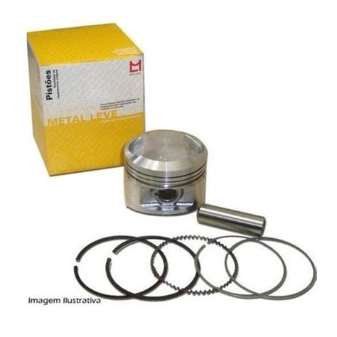 Kit Pistão Aneis Metal Leve Cg Cargo Titan Fan Bros 150 Std Submarino