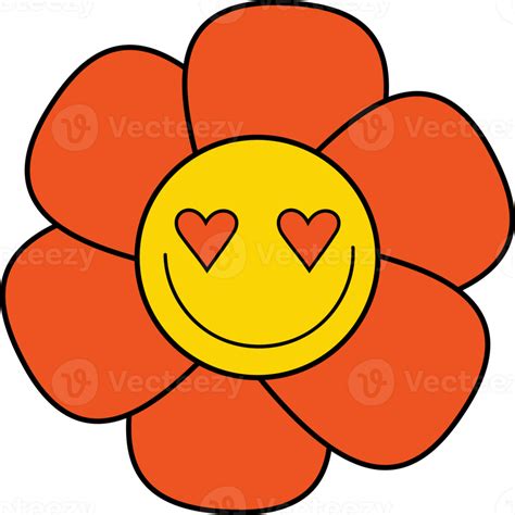 Groovy Retro Element 70s Flower Power 9313341 PNG
