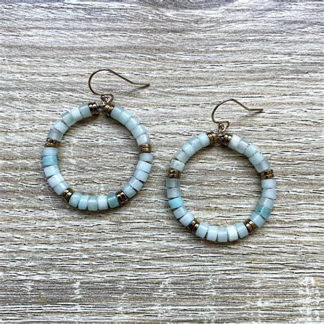 Boucles d oreilles jane amazonite Nature Découvertes