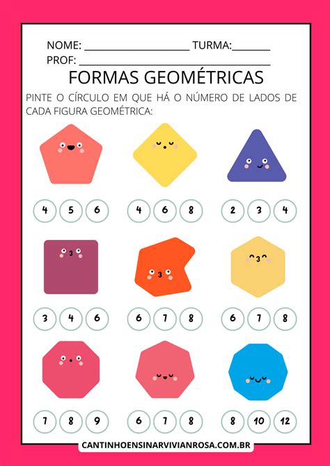 Sequ Ncia De Atividades Formas Geom Tricas Cantinho Ensinar