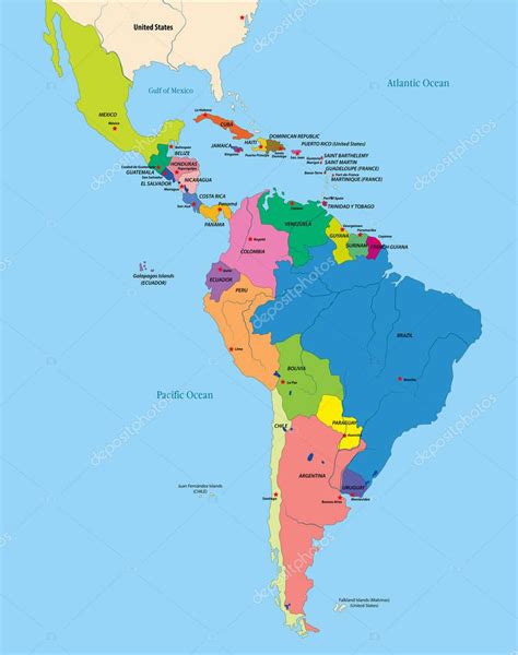 Mapa Pol Tico Vectorial De Am Rica Latina