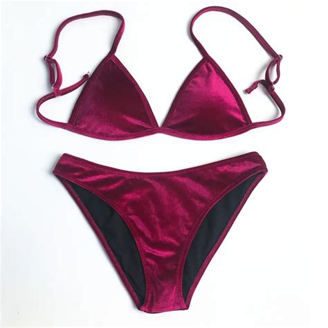 New Velvet Bikini Set Women Swimsuit Monokini Bodysuit Swimming Hot Sex Picture