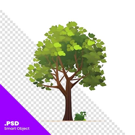 Árbol verde aislado sobre fondo blanco ilustración vectorial eps 10