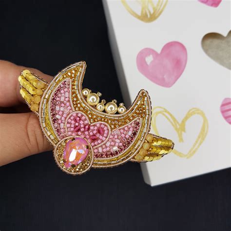 Sailor Moon Brooch Beaded Embroidered Brooch Inspire Uplift