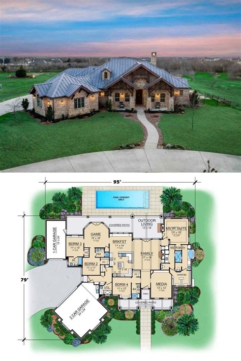 Luxury Ranch House Plans Mountain Ranch House Plans Ranch House Floor