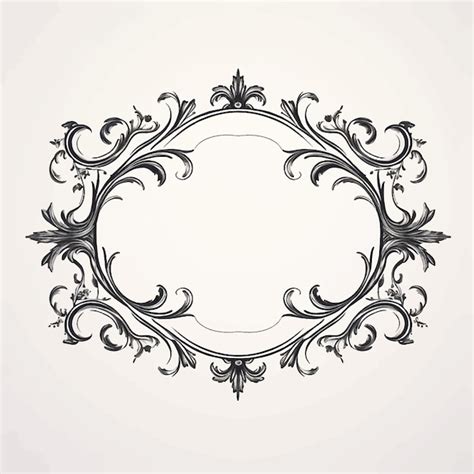 Cadre Ornemental Décoratif Motif Vintage Ornemental Bord Floral Baroque