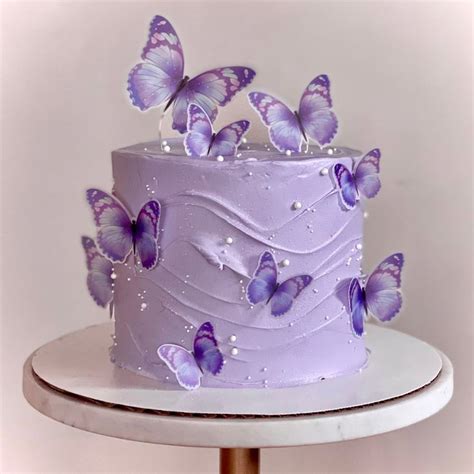Purple Butterfly Wave Cake Butterfly Birthday Cakes Birthday Cake