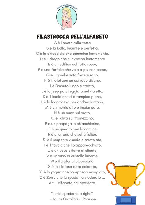 La Filastrocca Dell Alfabeto Poesie E Filastrocche Per La Scuola Primaria