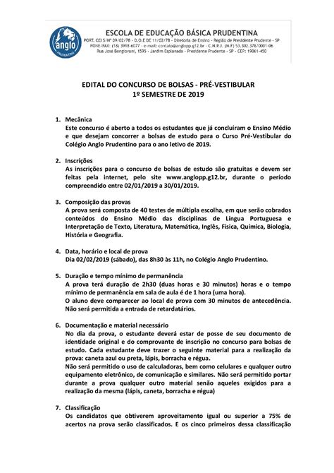 Inscri Es Abertas Para O Concurso De Bolsas Do Cursinho Pr Vestibular
