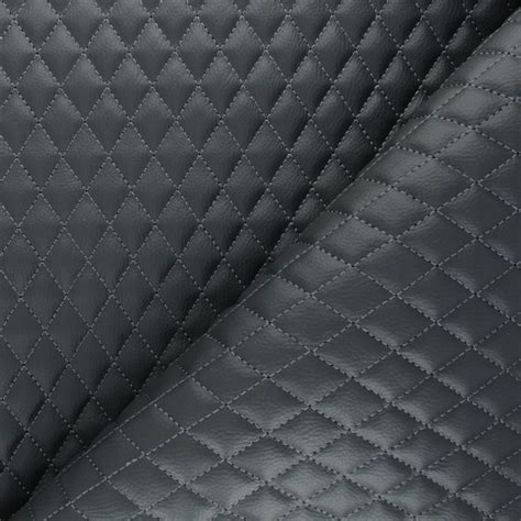 Simili cuir matelassé Newton gris ardoise MPM