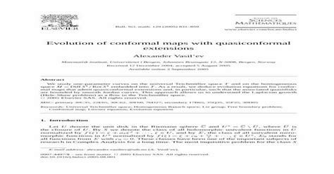 evolution of conformal maps with quasiconformal extensions [pdf document]