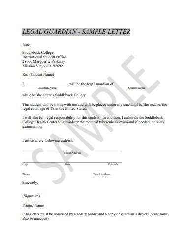 How To Write A Formal Letter For Guardianship Infoupdate Org