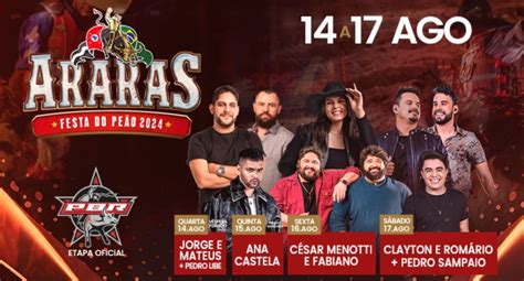 Festa do Peão de Araras 2024 veja os shows confirmados