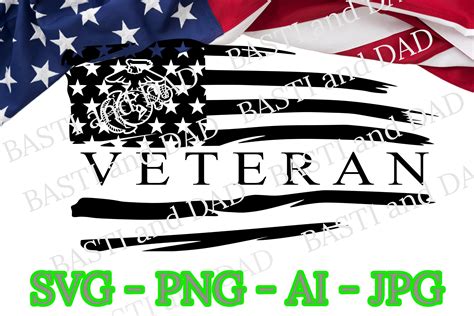Us Flag Military Veteran Distressed Flag Svg Png Ai And Etsy