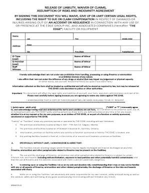 Fillable Online RELEASE OF LIABILITY WAIVER OF CLAIMS CDN Fax