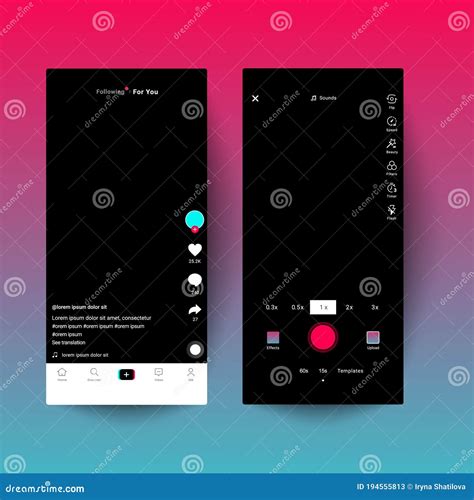 Tiktok Social Media Design Interface Concept Mockup Application Page