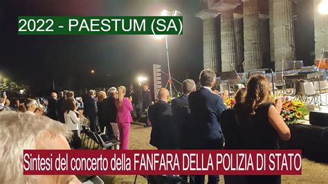 Paestum Sa Sintesi Del Concerto Della Fanfara Della