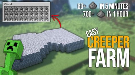Minecraft Easy Gunpowder Creeper Farm Tutorial Youtube