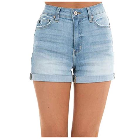 Short Jeans Femme Jean Adolescent Filles Stretch Sport Stretch Short