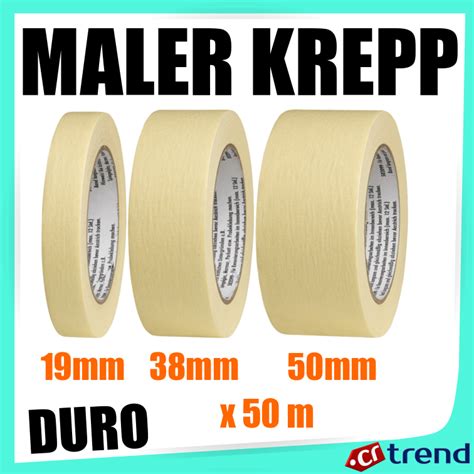 Maler Krepp Abdeckband Kreppband 3 Tlg 19 38 50mm X 50m EBay