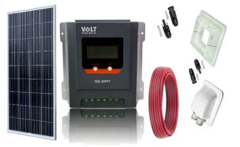 Zestaw Komplet Fotowoltaiczny Solarny Kemping Kamper Panel Regulator