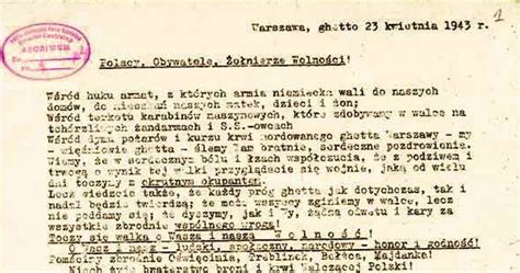 Odezwa żydowskich powstańców do Polaków Historia w INTERIA PL