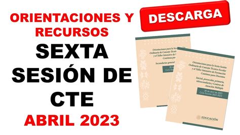 Descarga Orientaciones Sexta Sesi N Ordinaria De Consejo T Cnico