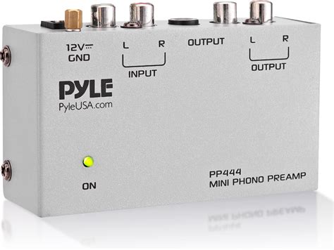 Pyle Pro PP444 Ultra Compact Phono Turntable Preamp 8in X 6in X 2