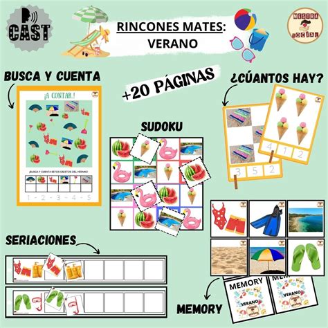 Profes Papel Tijera PACK MATES VERANO CASTELLANO