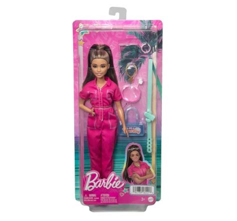 Barbie Doll In Trendy Pink Jumpsuit With Storytelling Accessories And