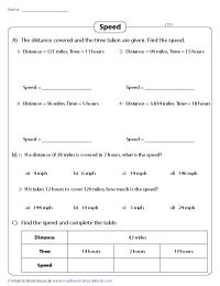 Speed Distance And Time Worksheet 1 Schemes And Mind Maps