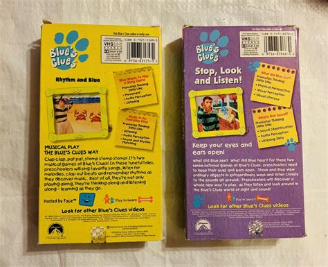 2 Blues Clues VHS Tapes Stop Look Listen Grelly USA
