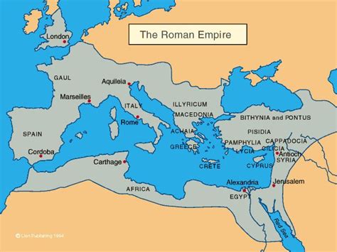Ancient Roman Empire Map Rivers