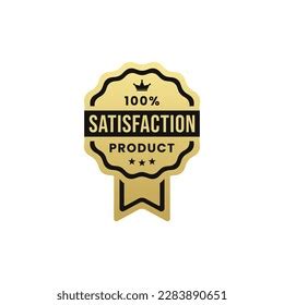 Satisfaction Label Satisfaction Guarantee Stock Vector Royalty