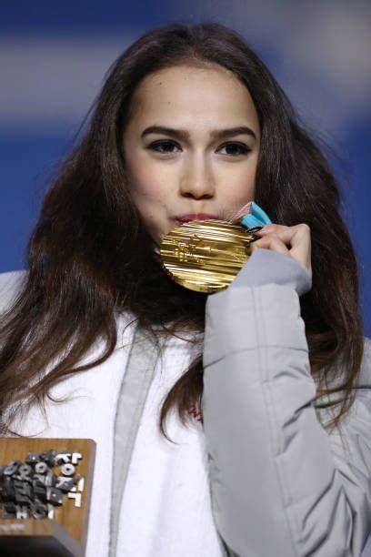 Gold Medalist Alina Zagitova Of Olympic Athlete From Russia Celebrates
