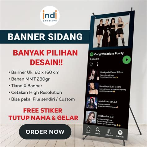 Jual X BANNER WISUDA HITS KEKINIAN TERMURAH BANNER AESHTETIC BANNER