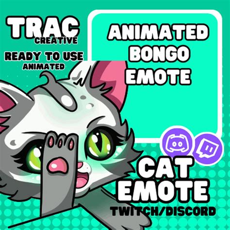 ANIMATED Twitch Emote Cute Cat Bongo Emote 1 Animated Emote Bongo
