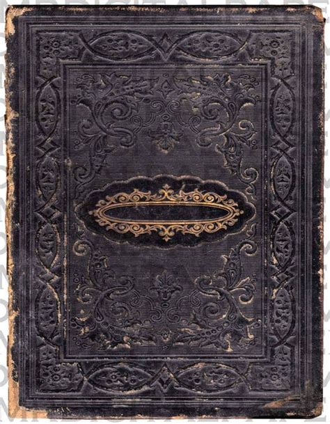 Antique Leather Book Cover Black And Gold 2 Sizes 14 X Etsy