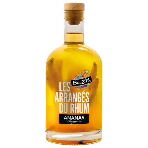 Les Arrangés du Rhum Ananas Agrumes BreiZ île Territoire Whisky