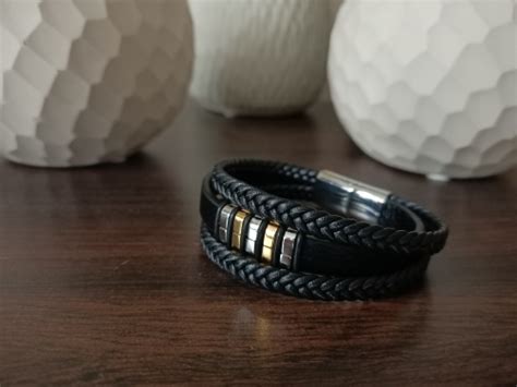 Pulseiras de couro genuíno elegantes para homens Buy It Carl Portugal
