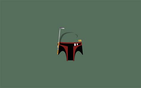 Illustration Star Wars Minimalism Text Logo Cartoon Helmet Boba