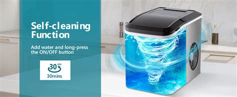 EUHOMY Ice Maker Machine Countertop 27 Lbs In 24 Hours 9 Cubes Ready