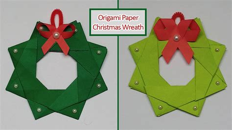 How To Make Paper Christmas Wreath Origami Christmas Wreath Ideas
