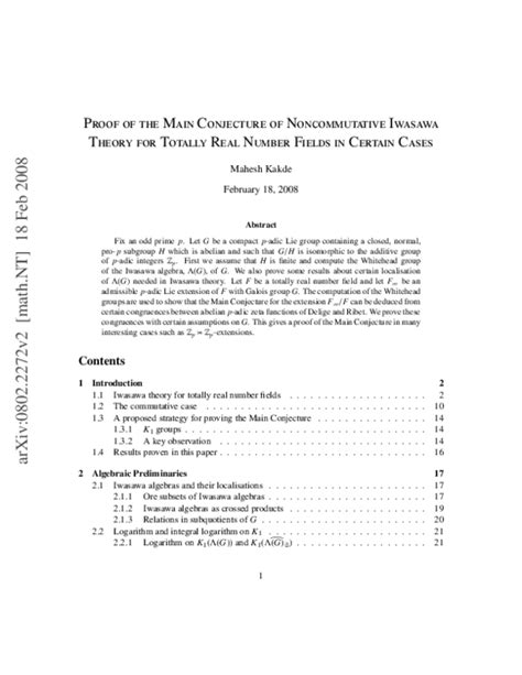 pdf proof of the main conjecture of noncommutative iwasawa theory for totally real number