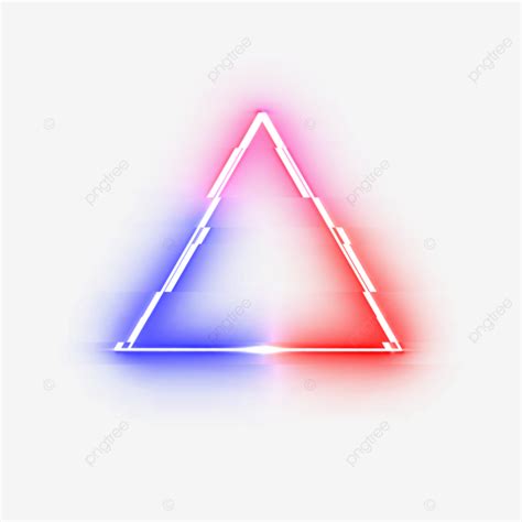 Neon Border Pink Red Blue Triangle Cyber Frame Neon Neon Border